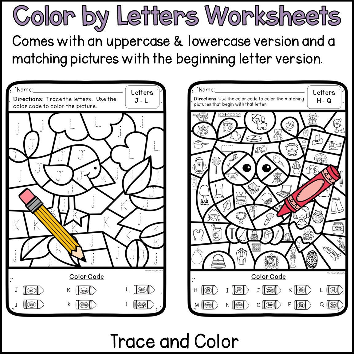Fall Coloring Pages for Kids | Color by Sight Words, Letters, and ...