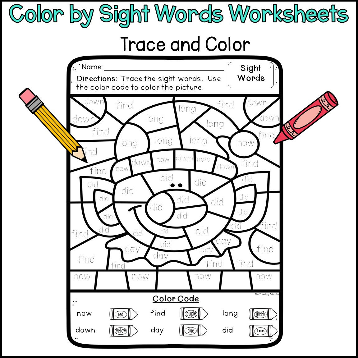 Christmas Color by Sight Words for First Grade Christmas Coloring Pages ...