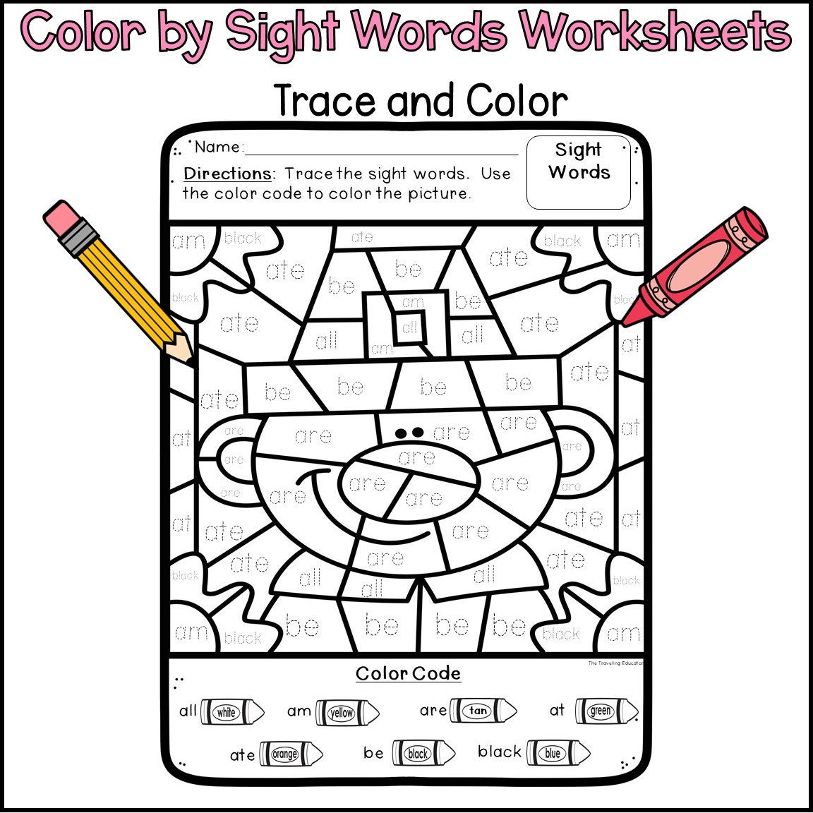 Thanksgiving Coloring Pages - Thanksgiving Color by Sight Words for Pre ...