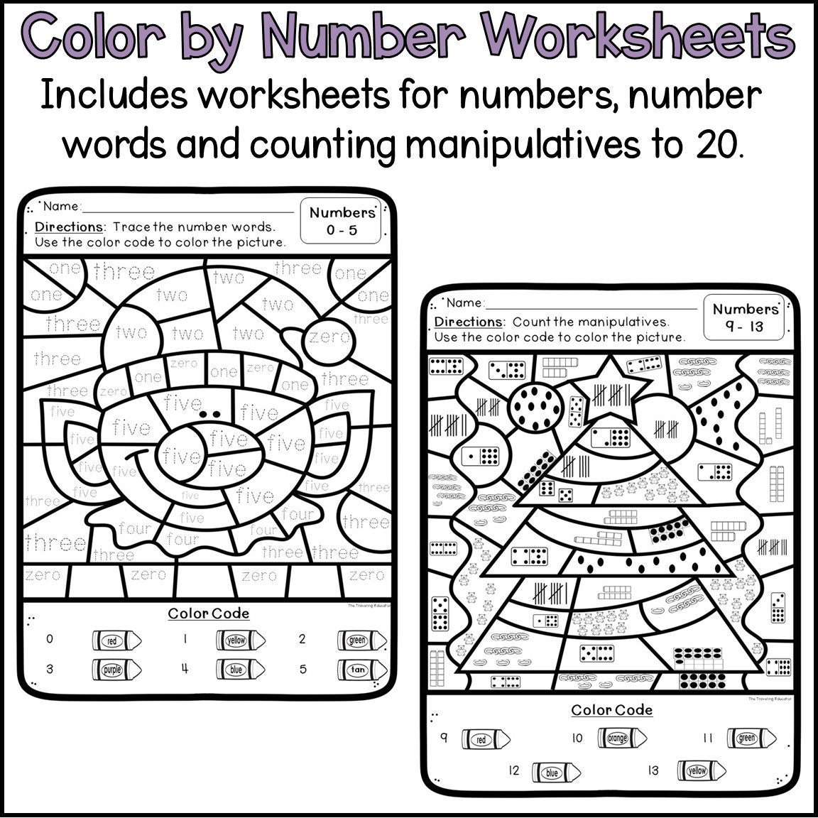 Christmas Color by Sight Words, Numbers, and Letters Christmas Coloring ...