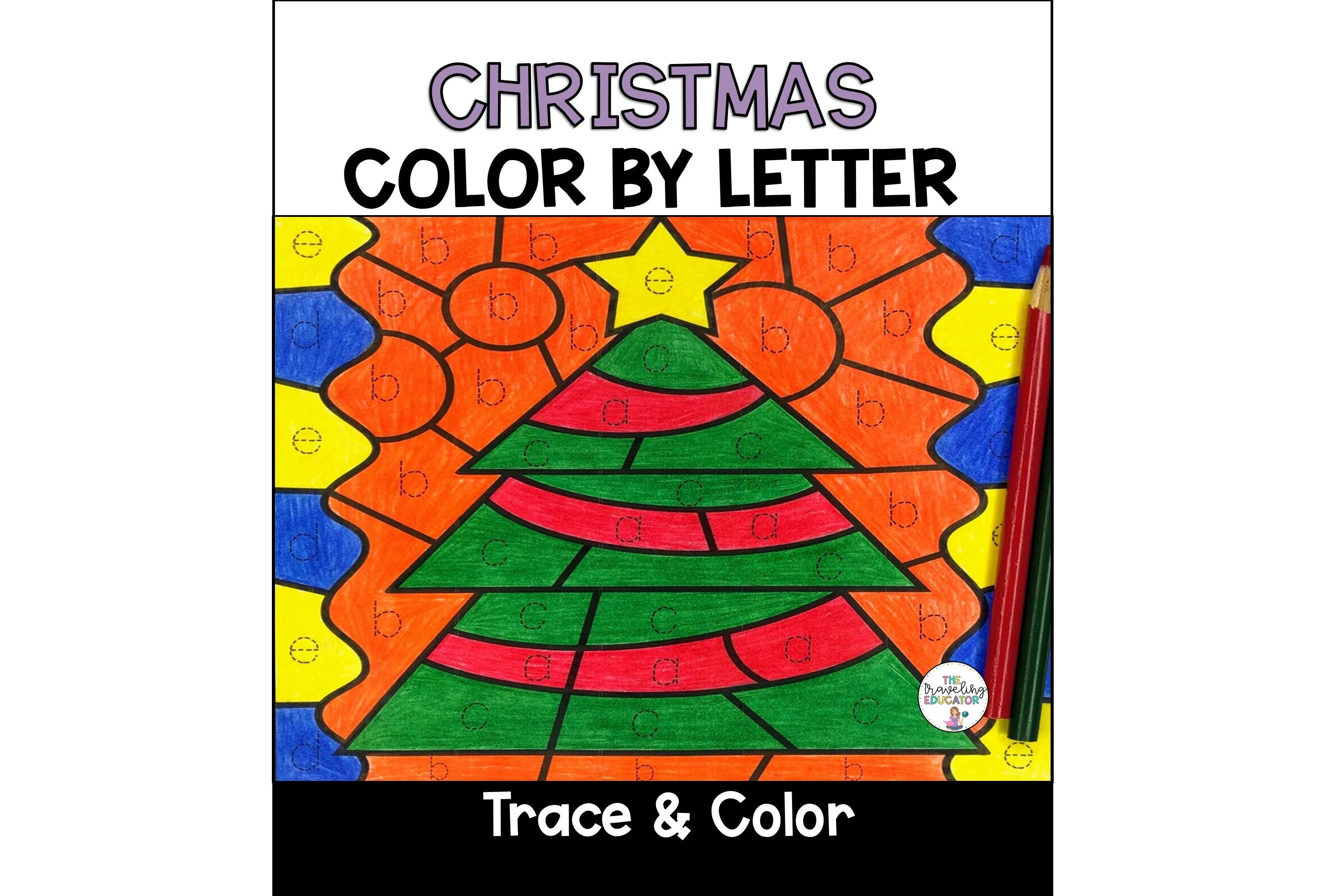 Christmas Color by Letter | Christmas Color by Code - Etsy