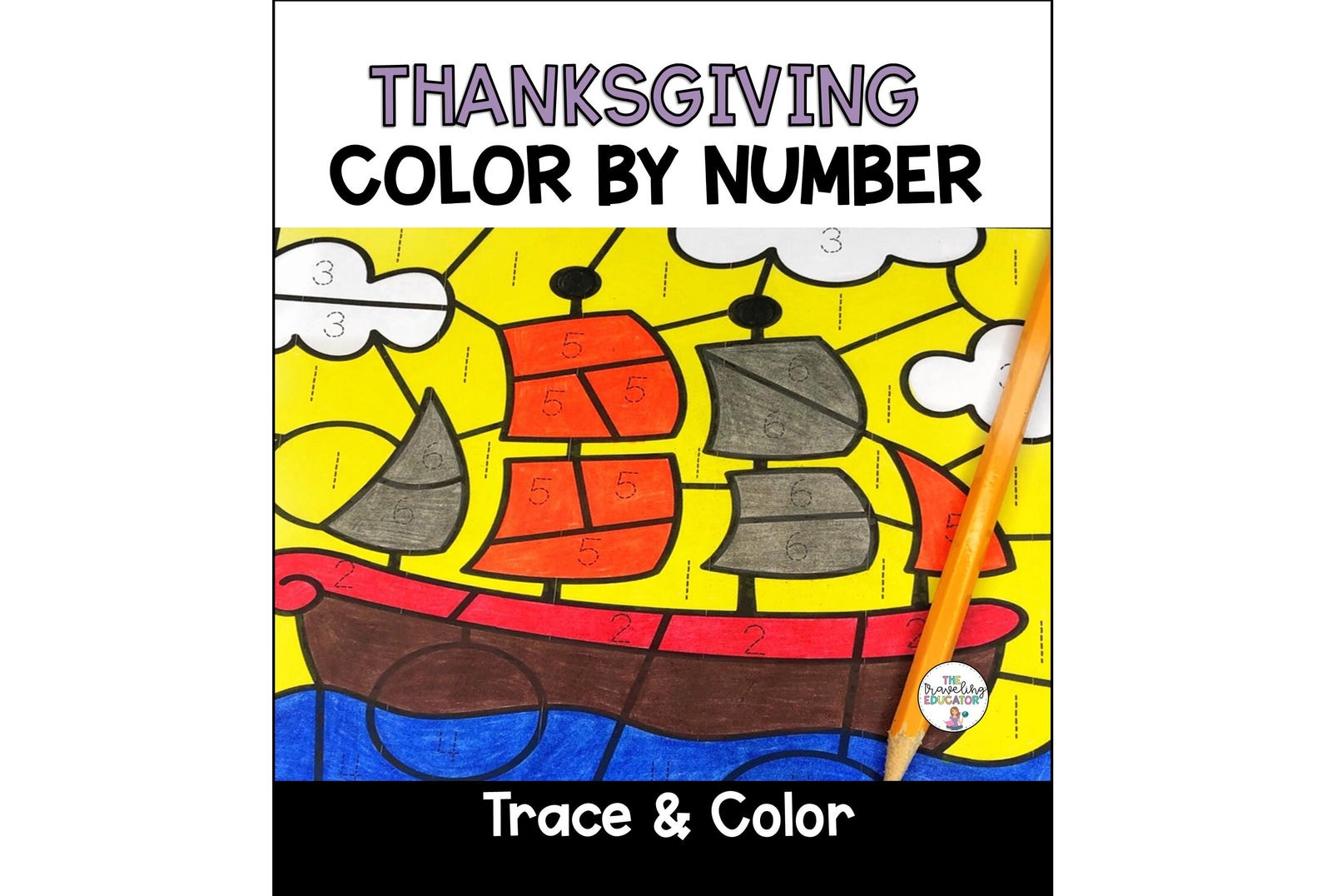 Thanksgiving Coloring Pages - Thanksgiving Color by Numbers - Etsy
