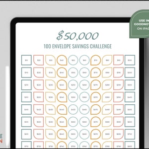 50,000 Savings Challenge Printable PDF - Minimalist Design for ...