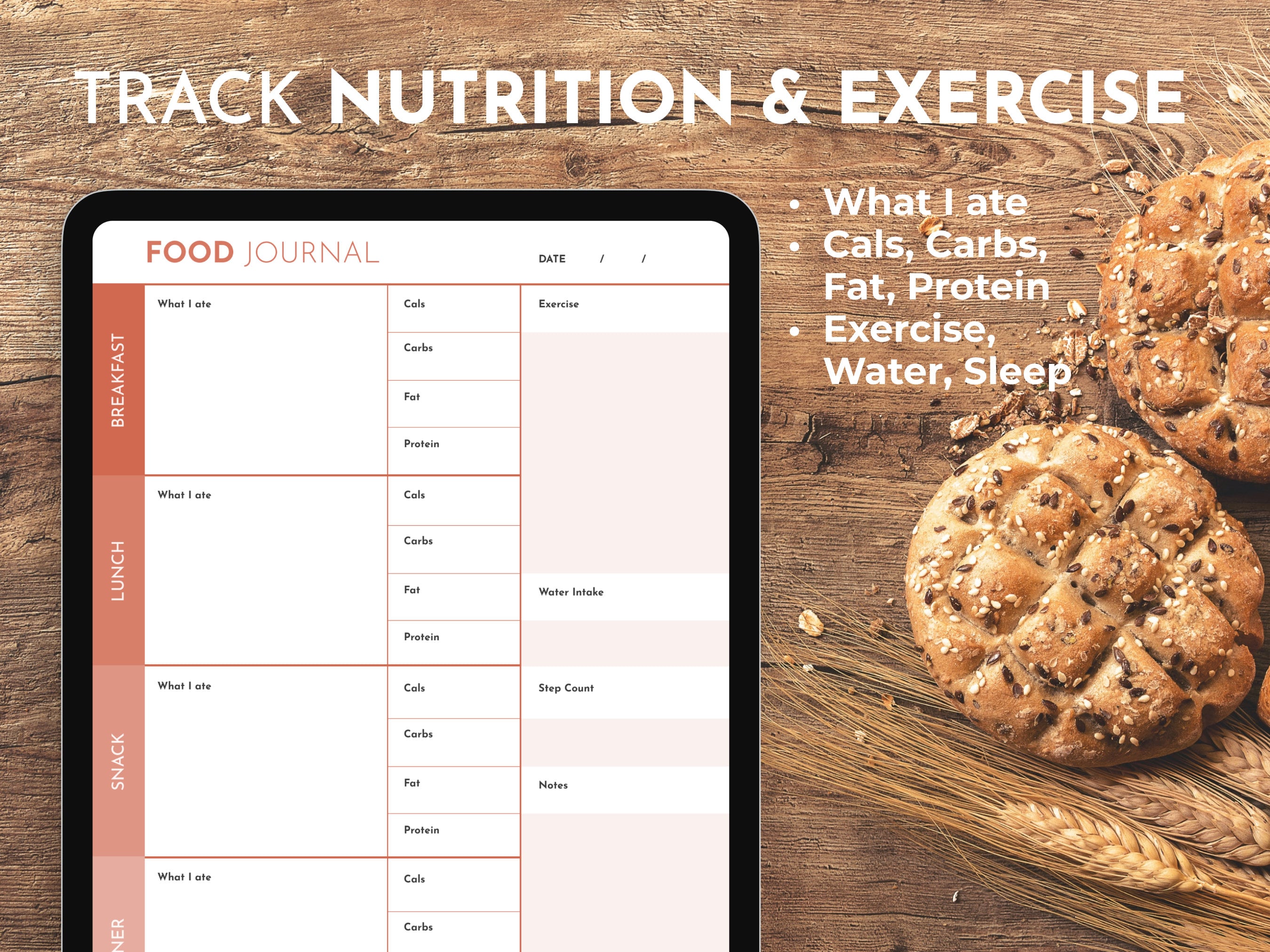 Daily Food Journal: Mindful Eating Diary for Goodnotes - Etsy