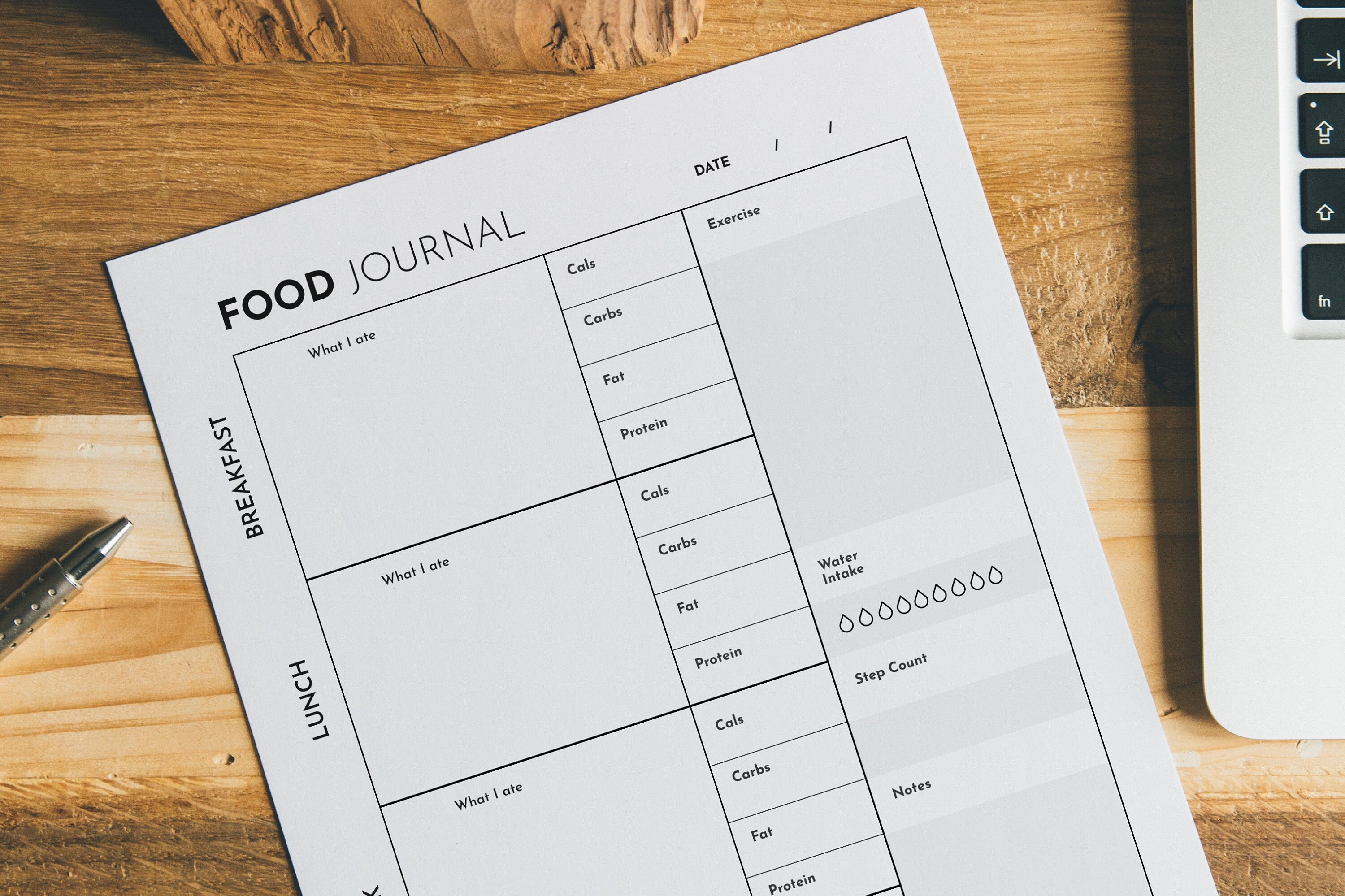Daily Food Journal: Printable Mindful Eating Diary in 8.5" X 11" - Etsy