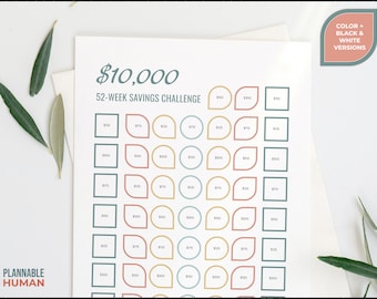 20,000 Savings Challenge Printable 52 Week & 100 Envelope Challenges ...