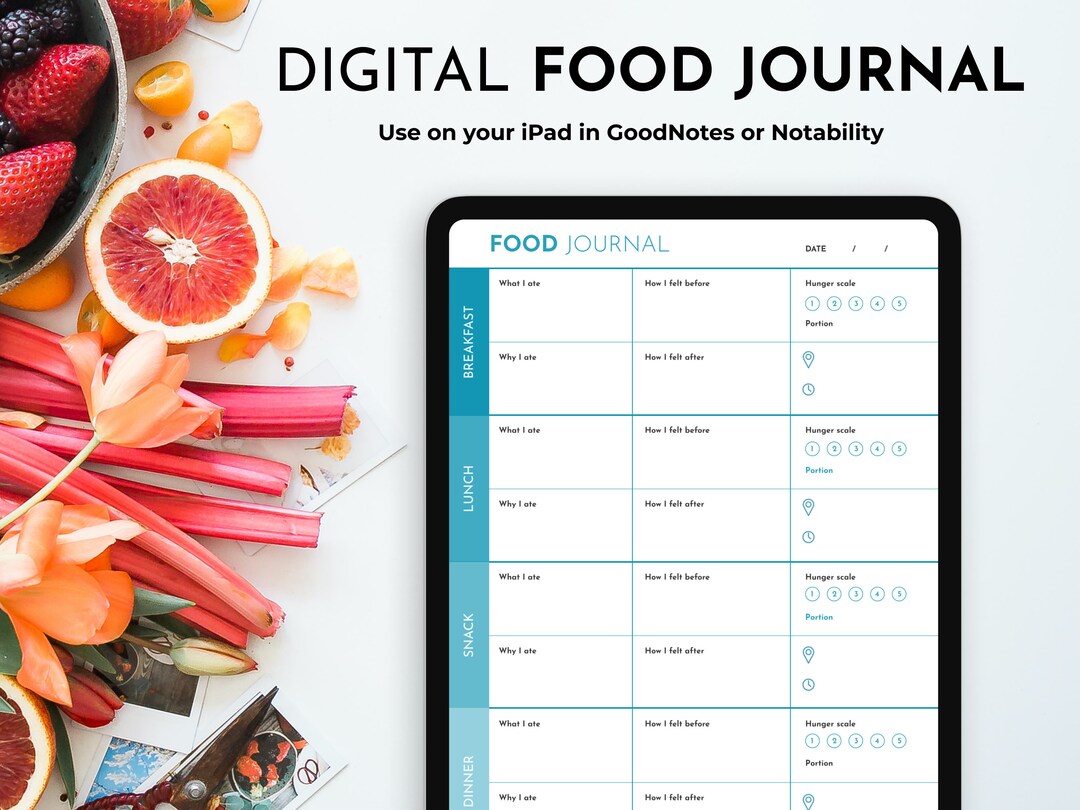 Daily Food Journal: Mindful Eating Diary for Goodnotes - Etsy