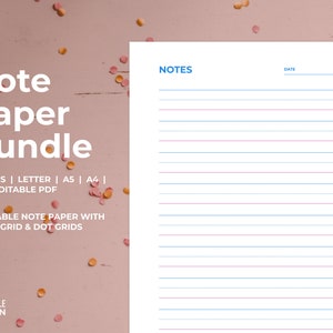 Minimalist Note Taking Templates | Printable Grid, Lined, Dot Grid ...