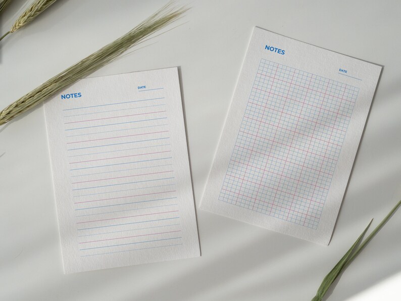 Minimalist Note Taking Templates | Printable Grid, Lined, Dot Grid ...