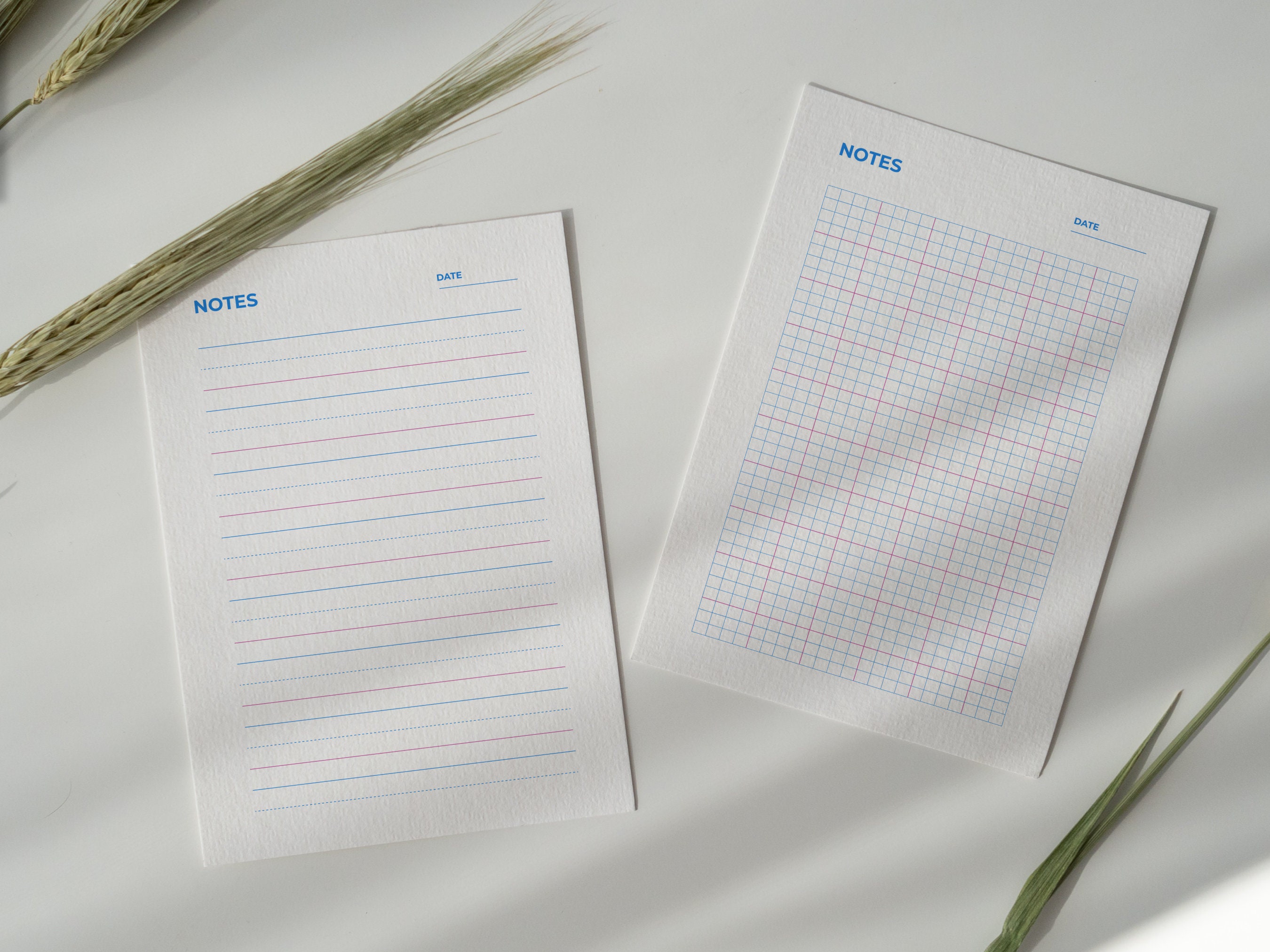 Minimalist Note Taking Templates | Printable Grid, Lined, Dot Grid ...