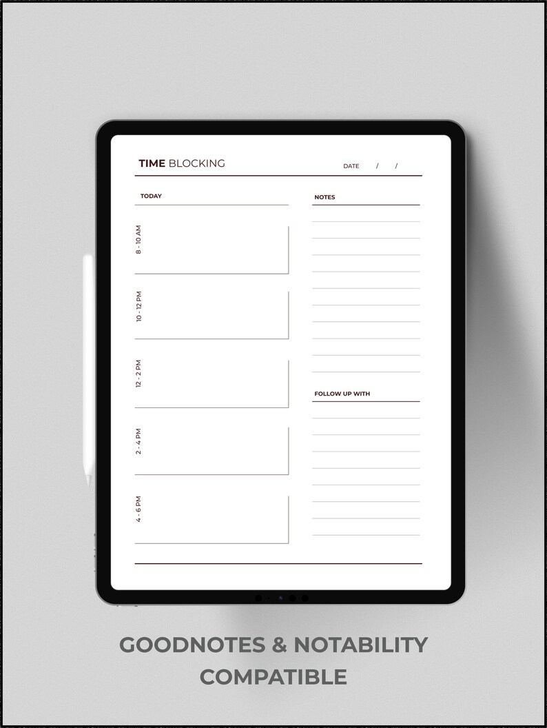 Work Planner Bundle: Time Blocking and Daily and Hourly Planners for ...