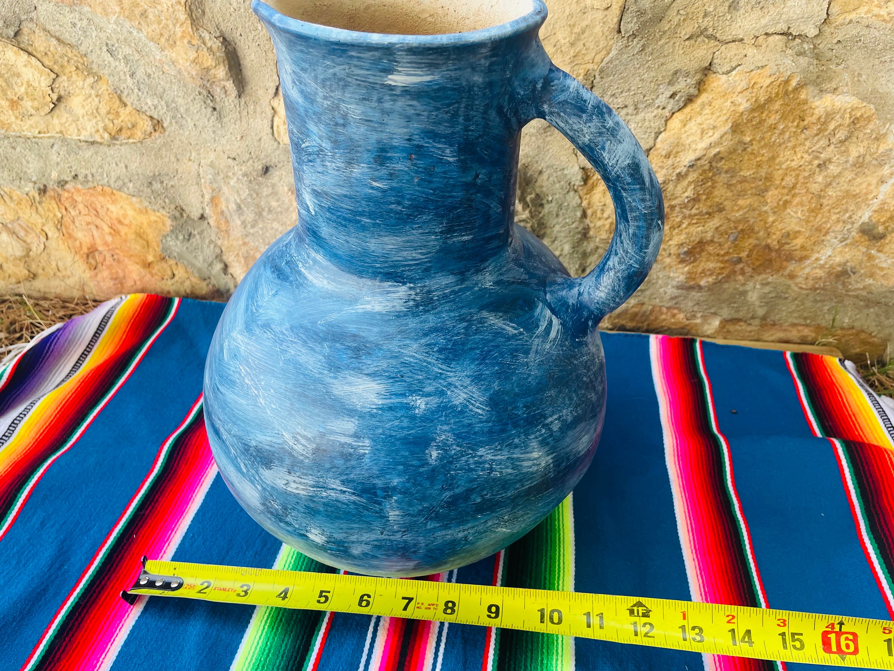 Extra Large Jarra Tinaja, 7.5 L / 2-gal, Hand Painted Mexican Clay ...