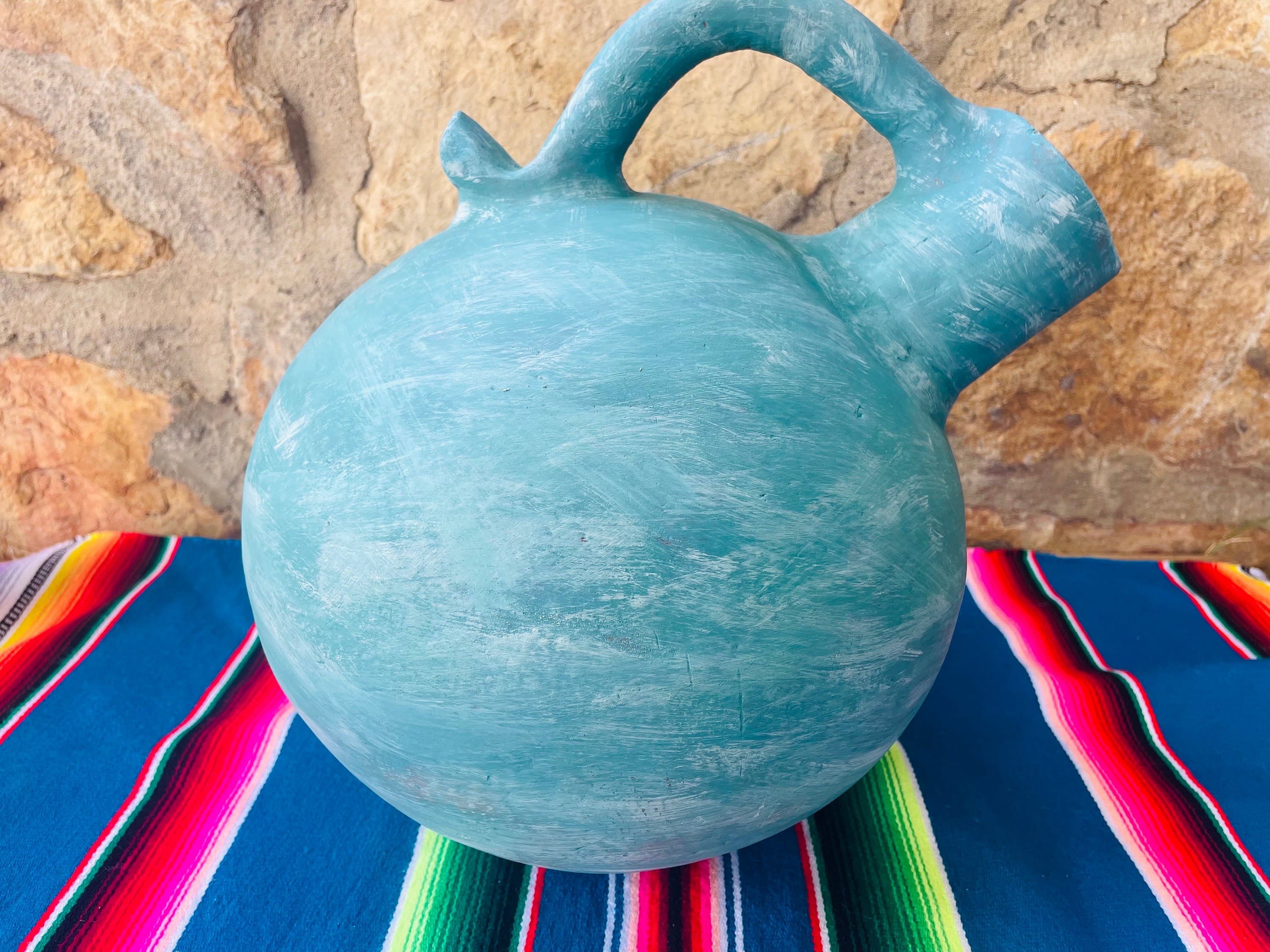 Large 6.5 L Jarra Tinaja Hand Painted Mexican Clay Water Jug / Jarro De ...