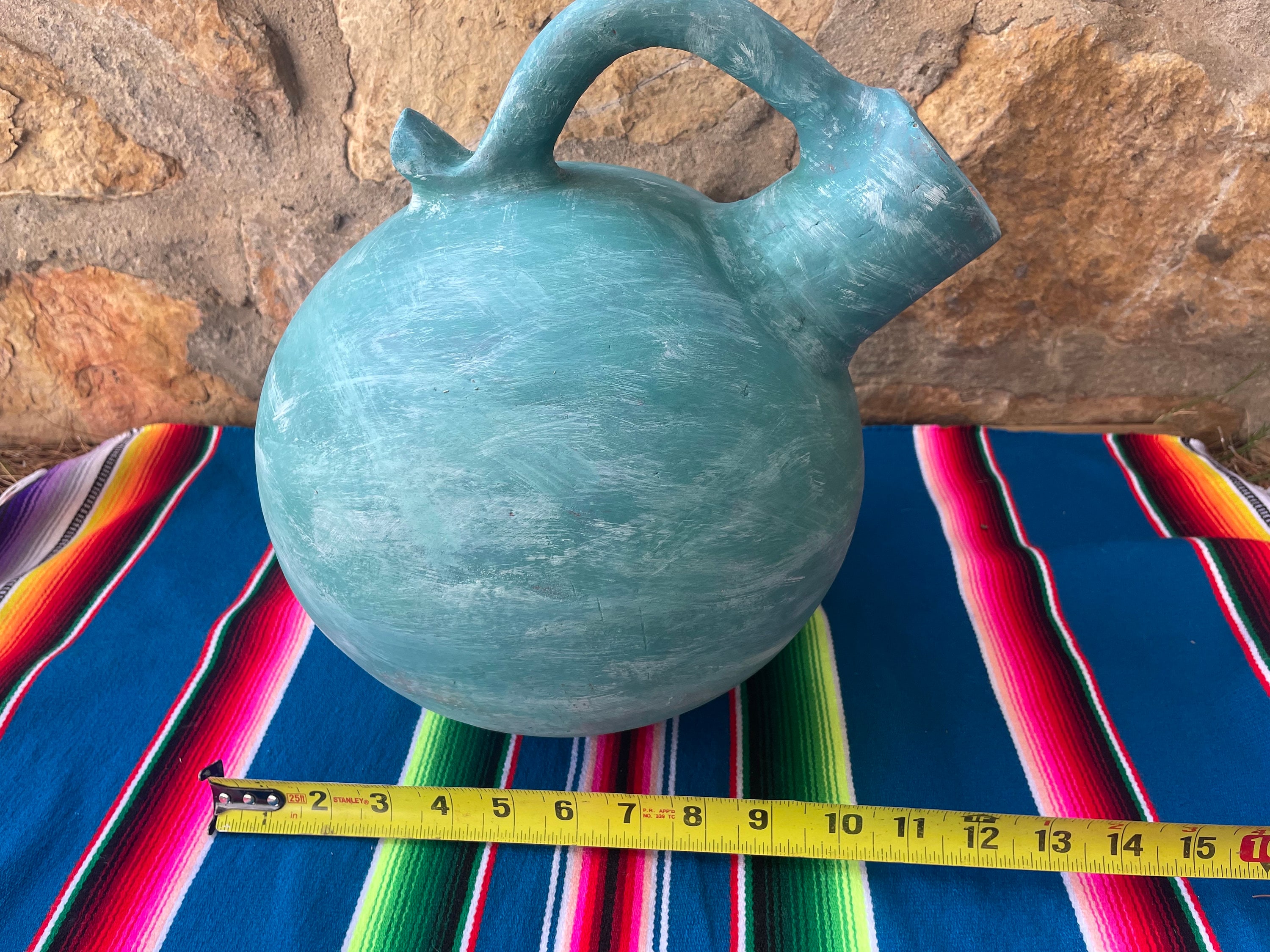 Large 6.5 L Jarra Tinaja Hand Painted Mexican Clay Water Jug / Jarro De ...