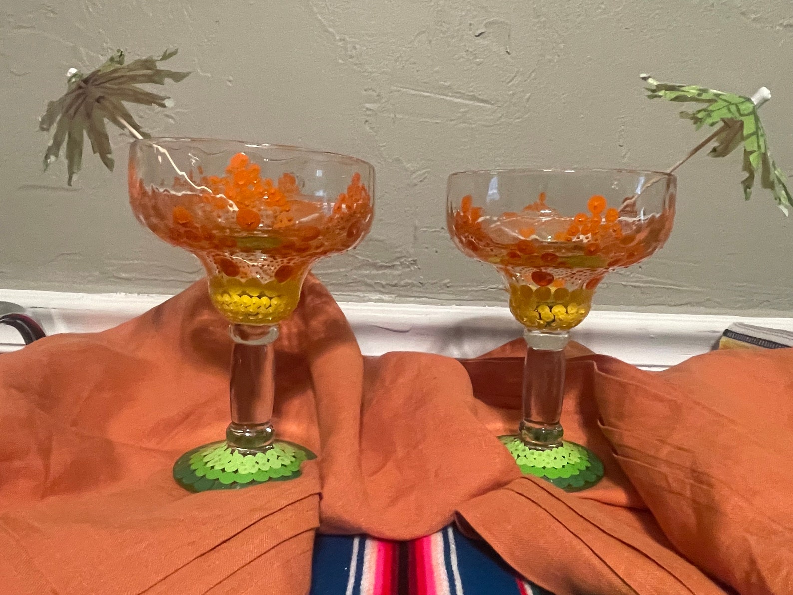 Mandala Margarita Glass – Hand Painted Cocktail Glass for Pool Party - Etsy