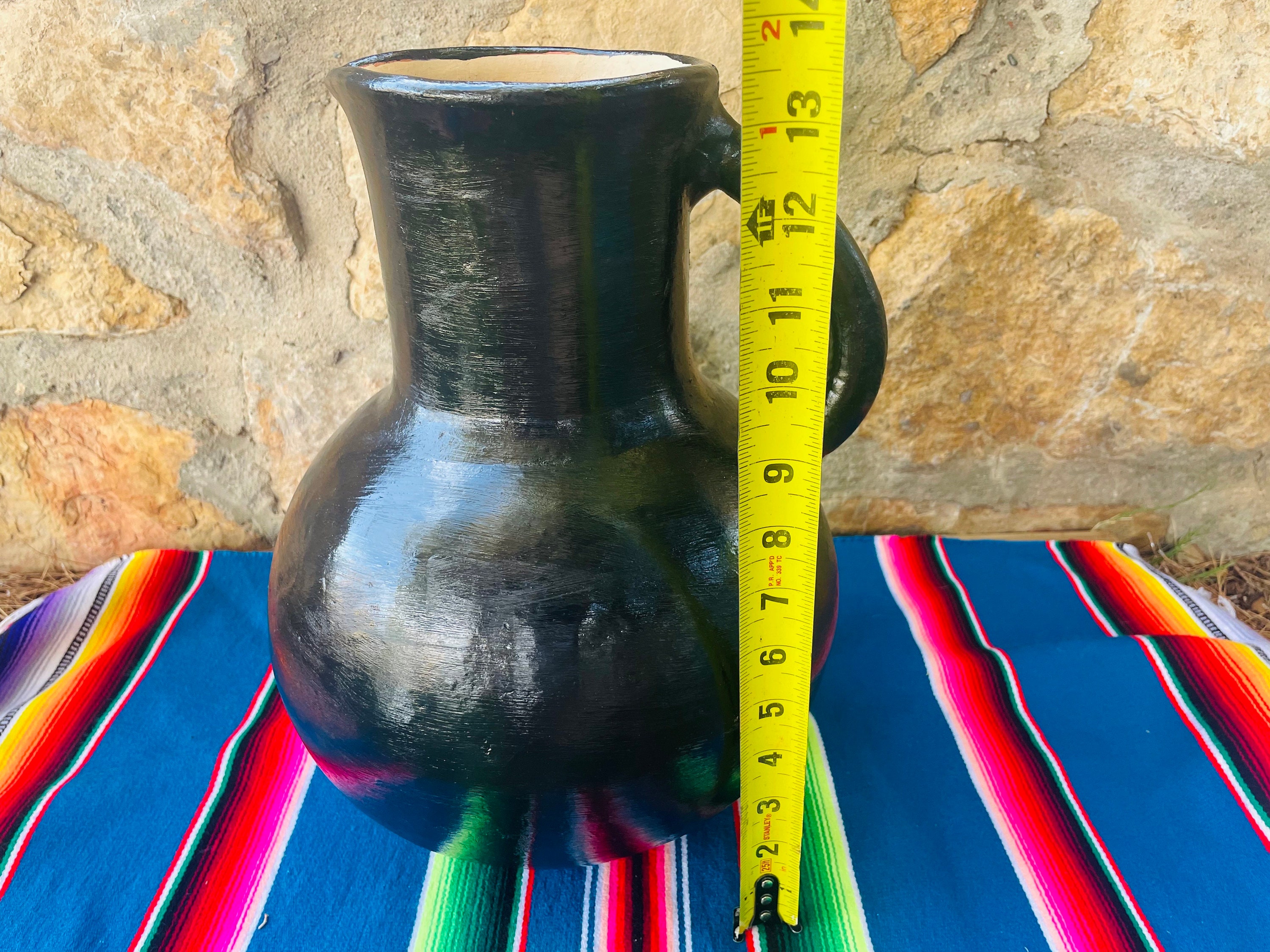 Extra Large Jarra Tinaja, 7.5 L / 2-gallon Hand Painted Mexican Clay ...