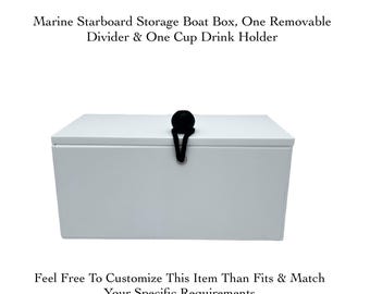 Marine Starboard Tilt-out Storage Boat Box / Recess Plate &chrome ...
