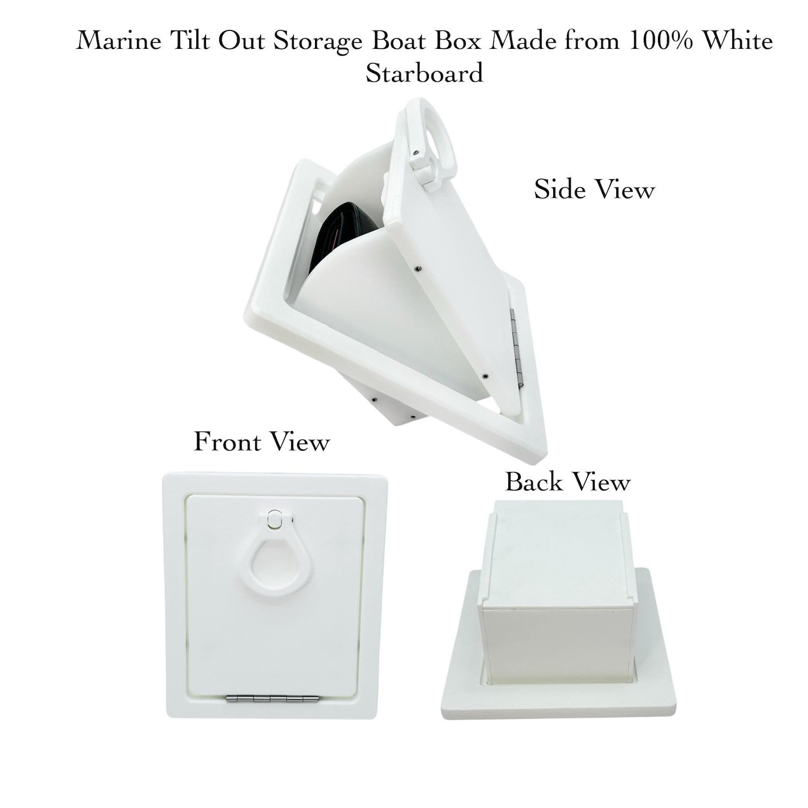 Marine Starboard Tilt-out Storage Boat Box / HDPE Plastic Box / Recess ...