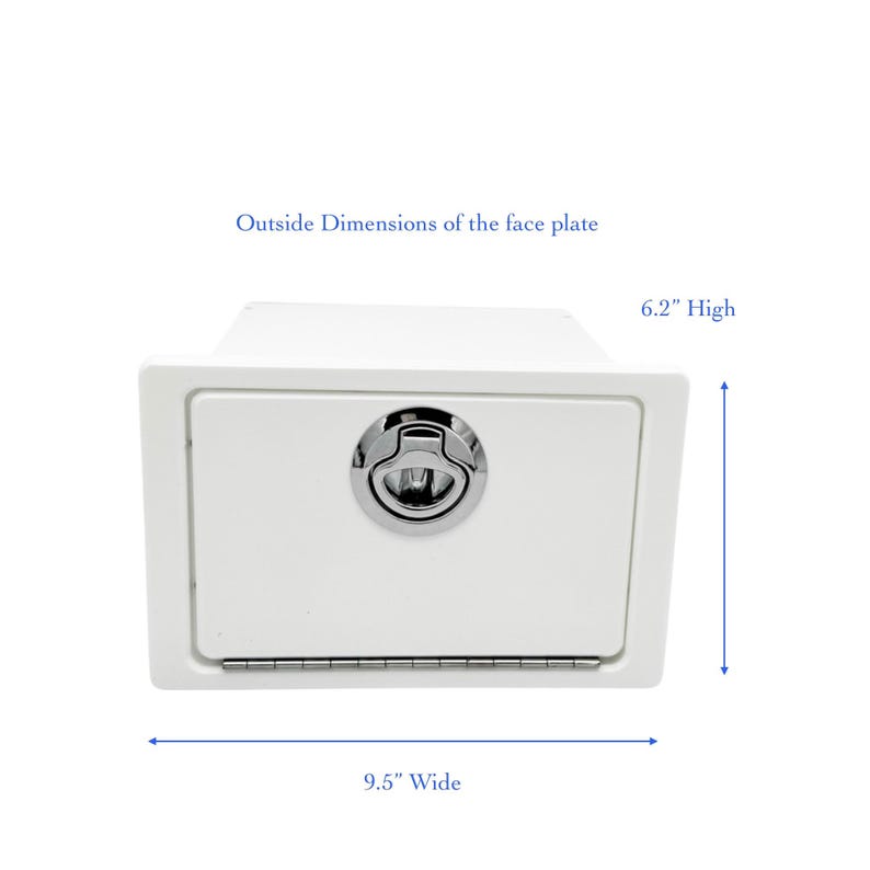 White Starboard Marine Storage Box: Lockable Boat Glove Box - Etsy