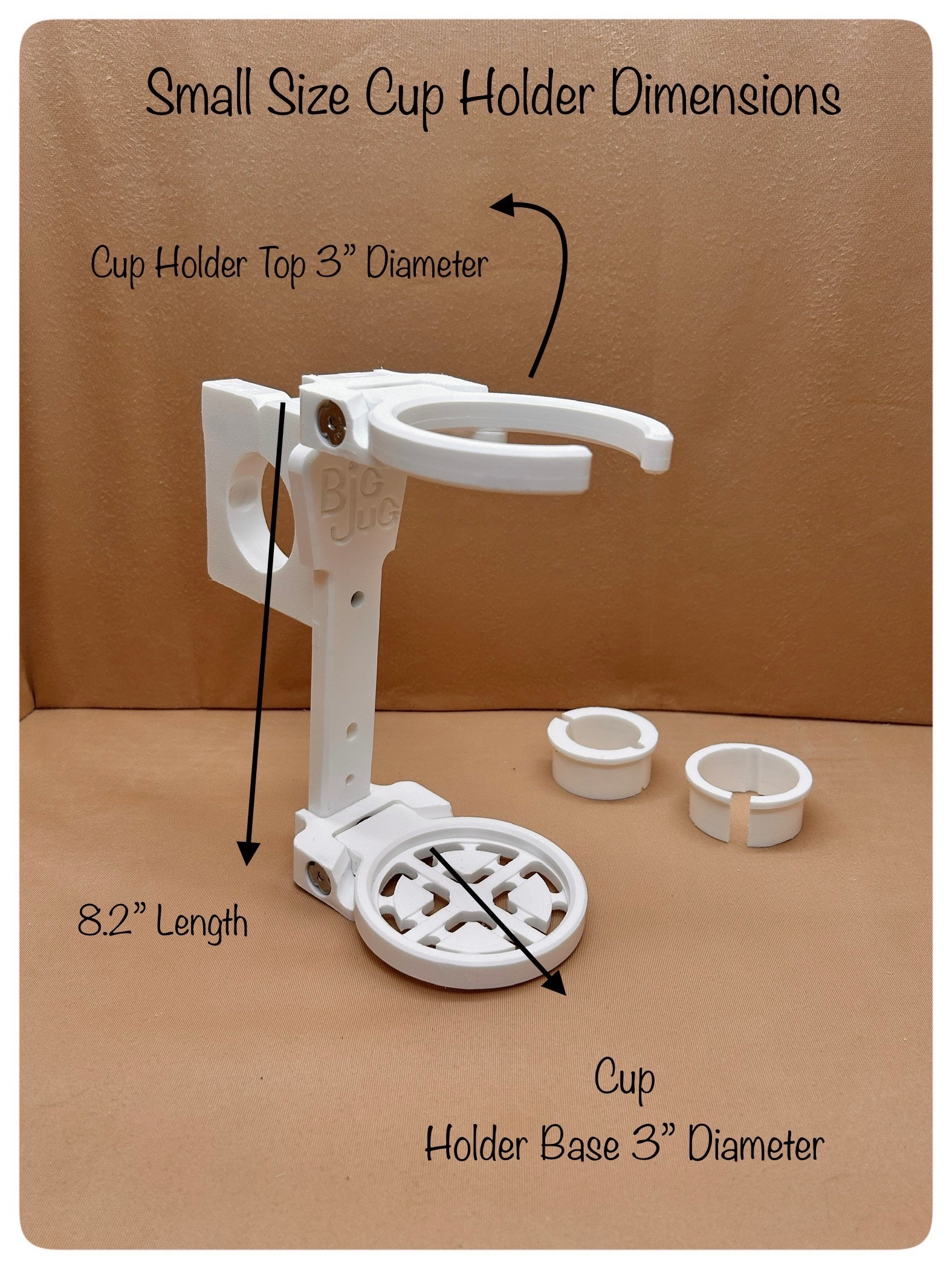 Cup Holder Starboard Horizontal Rail Mounted Folding in Small, Medium ...