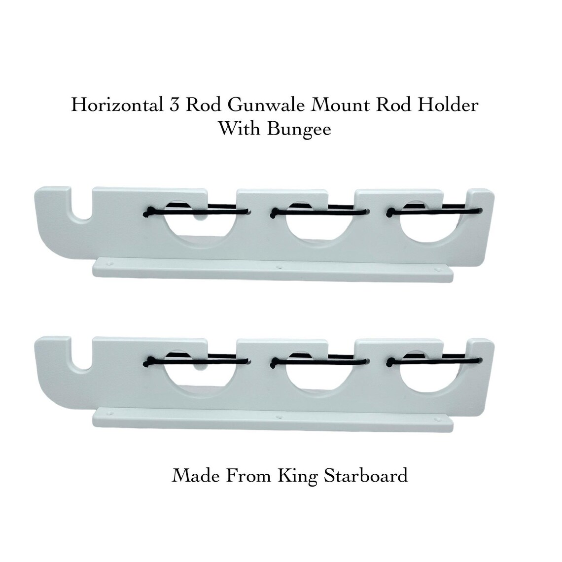 3 Fishing Rod Pole Adjustable Reel Holder Gunwale Boat Mount Rack ...