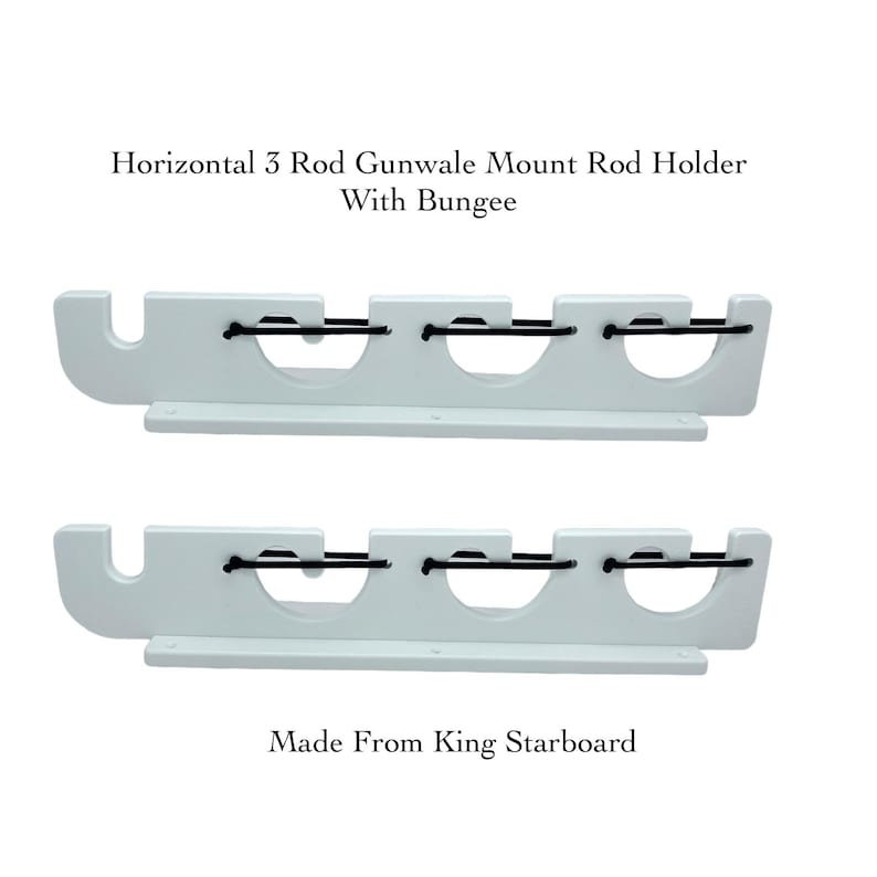 3 Fishing Rod Pole Adjustable Reel Holder Gunwale Boat Mount Rack ...