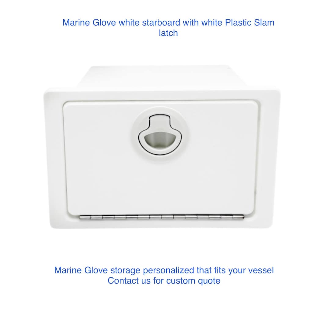 White Starboard Marine Storage Box: Lockable Boat Glove Box - Etsy