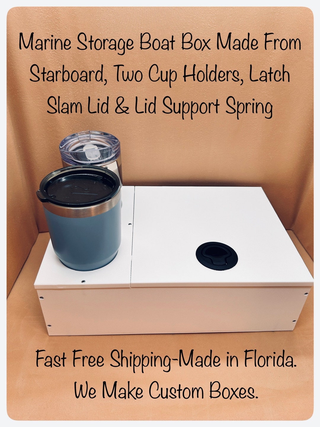 Marine Storage for Boat Dashboard Console Box With Two Cup - Etsy