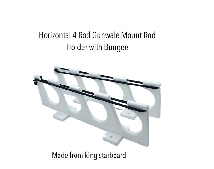 3 Fishing Rod Pole Adjustable Reel Holder Gunwale Boat Mount Rack ...