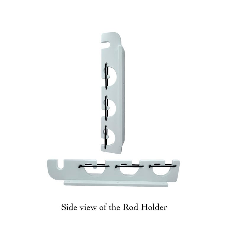 3 Fishing Rod Pole Adjustable Reel Holder Gunwale Boat Mount Rack ...