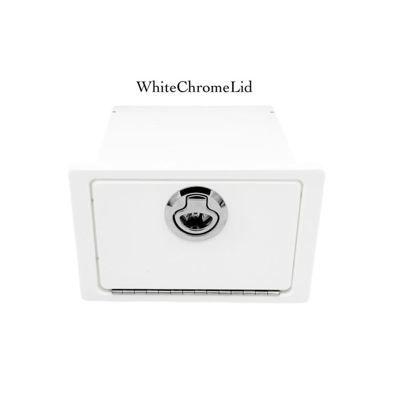 White Starboard Marine Storage Box: Lockable Boat Glove Box - Etsy