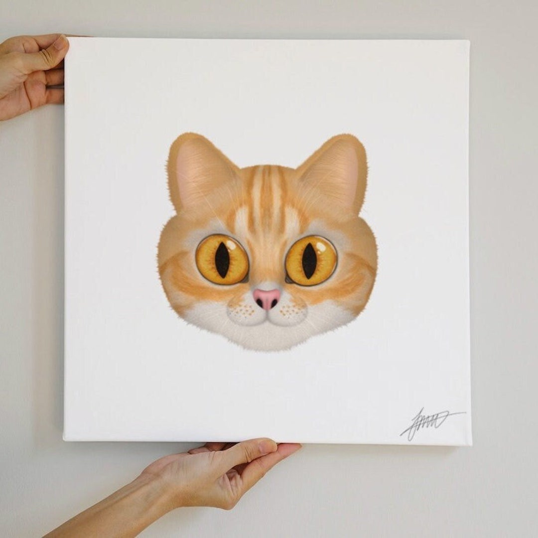 Kitty Kitties Custom Cat Digital Art Pet Memorial Art Cute - Etsy