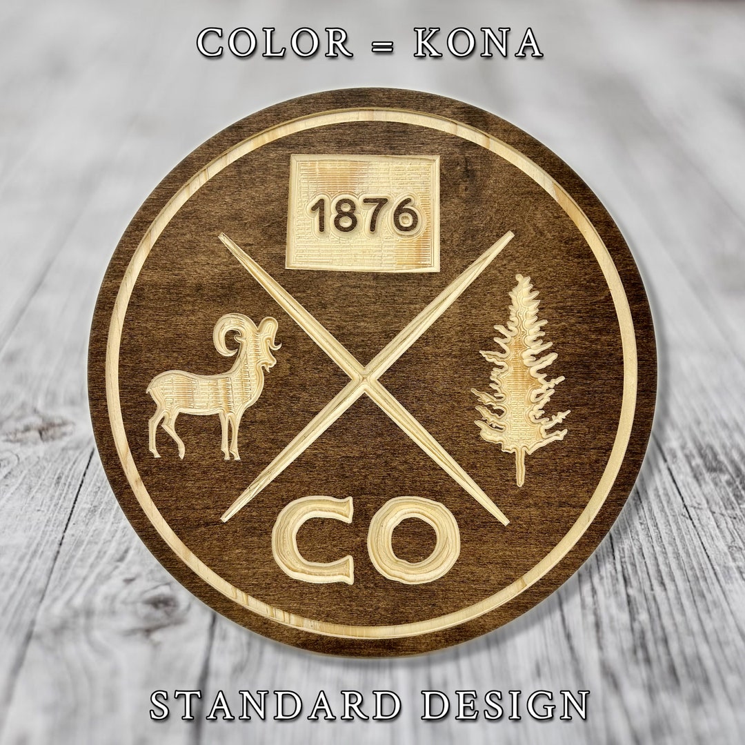 Colorado US State Sign | Carved Wood | Various Sizes & Colors - Etsy