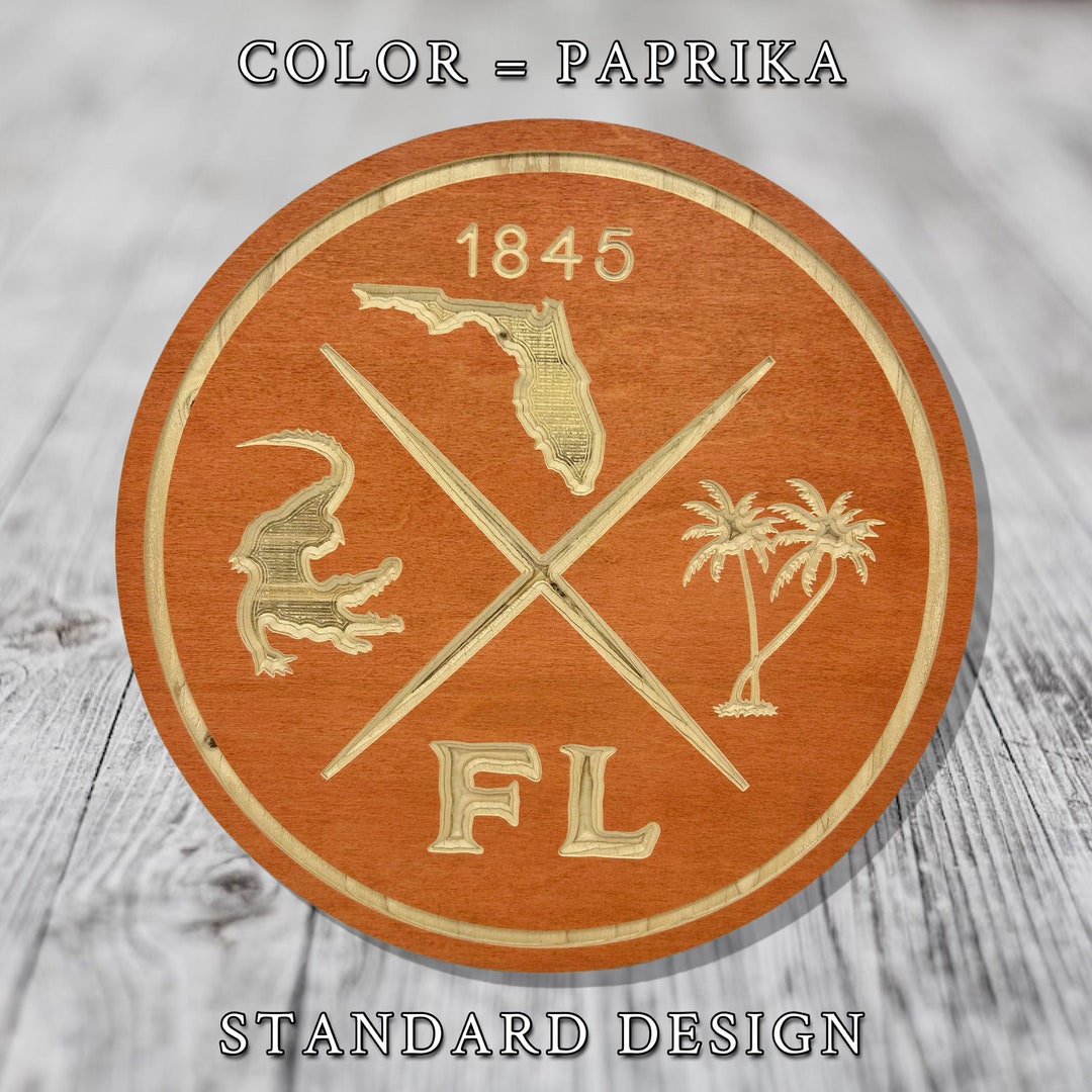 Florida US State Sign | Carved Wood | Various Sizes & Colors - Etsy