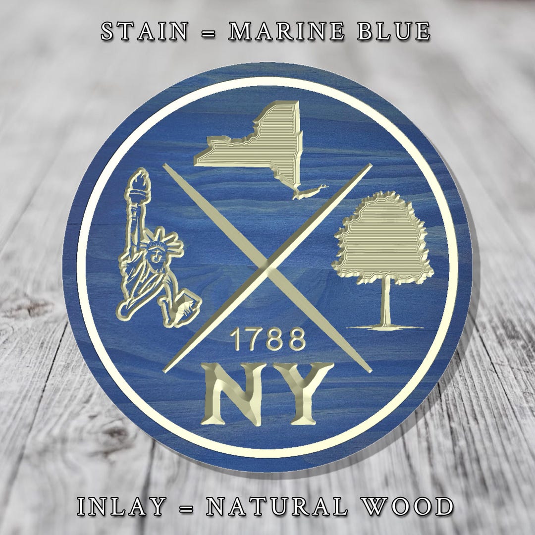 New York US State Sign | Carved Wood | Various Size & Color Options - Etsy