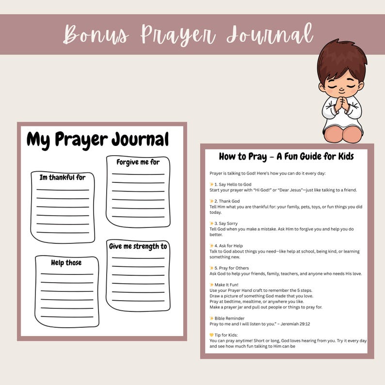 Teaching Kids to Pray, Prayer Activity, Sunday School Lesson on Prayer ...