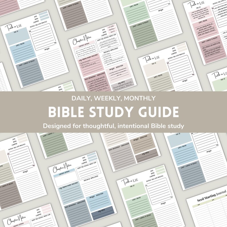 Printable Bible Study Notes, Scripture Journal Template (digital ...