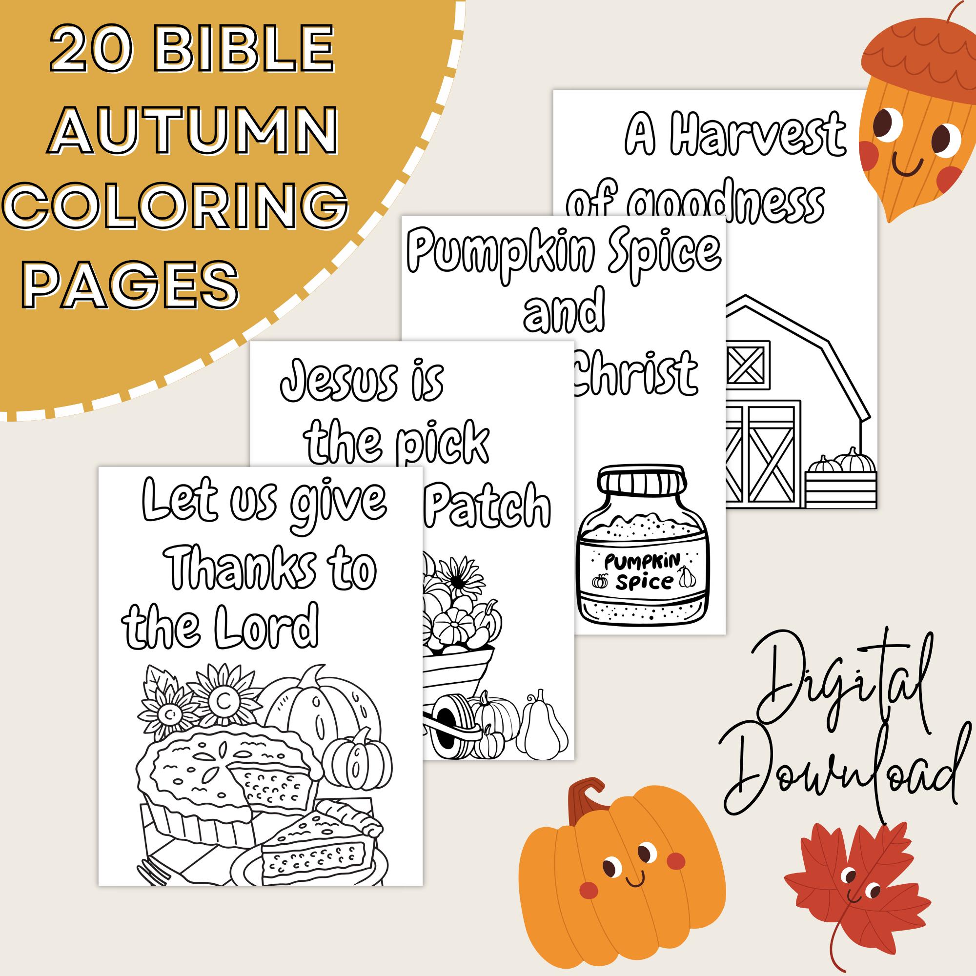 Christian Homeschool Printables, Christian Fall Coloring Sheet, Sunday ...