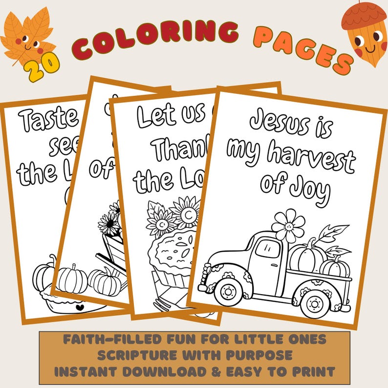Christian Homeschool Printables, Christian Fall Coloring Sheet, Sunday ...