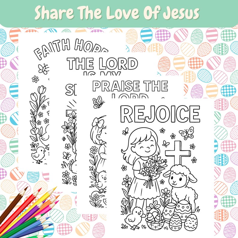 15 Easter Coloring Pages, Sunday School Activity, Easter Printable ...