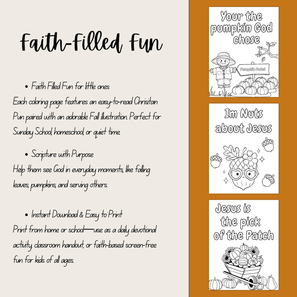 Christian Fall Coloring Sheet, Sunday School Coloring Pages, Christian ...