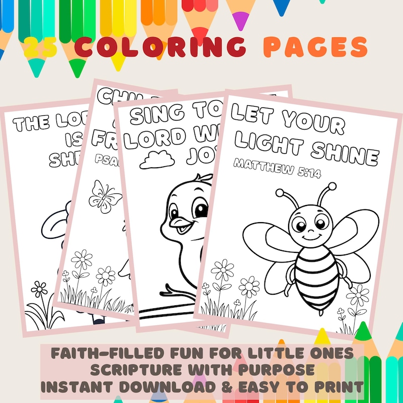Kids Coloring Sheets Bible - Etsy