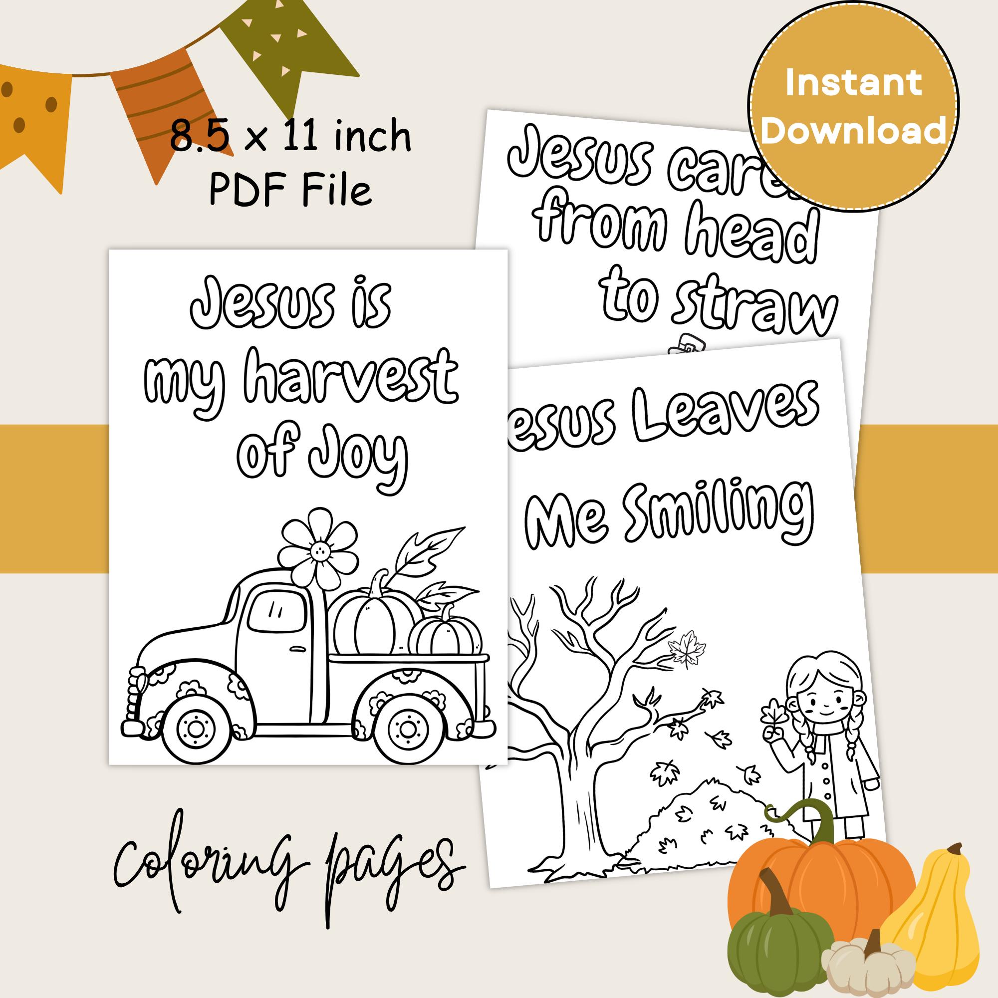 Christian Fall Coloring Sheet, Sunday School Coloring Pages, Christian ...