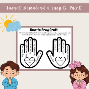 Teaching Kids to Pray, Prayer Activity, Sunday School Lesson on Prayer ...