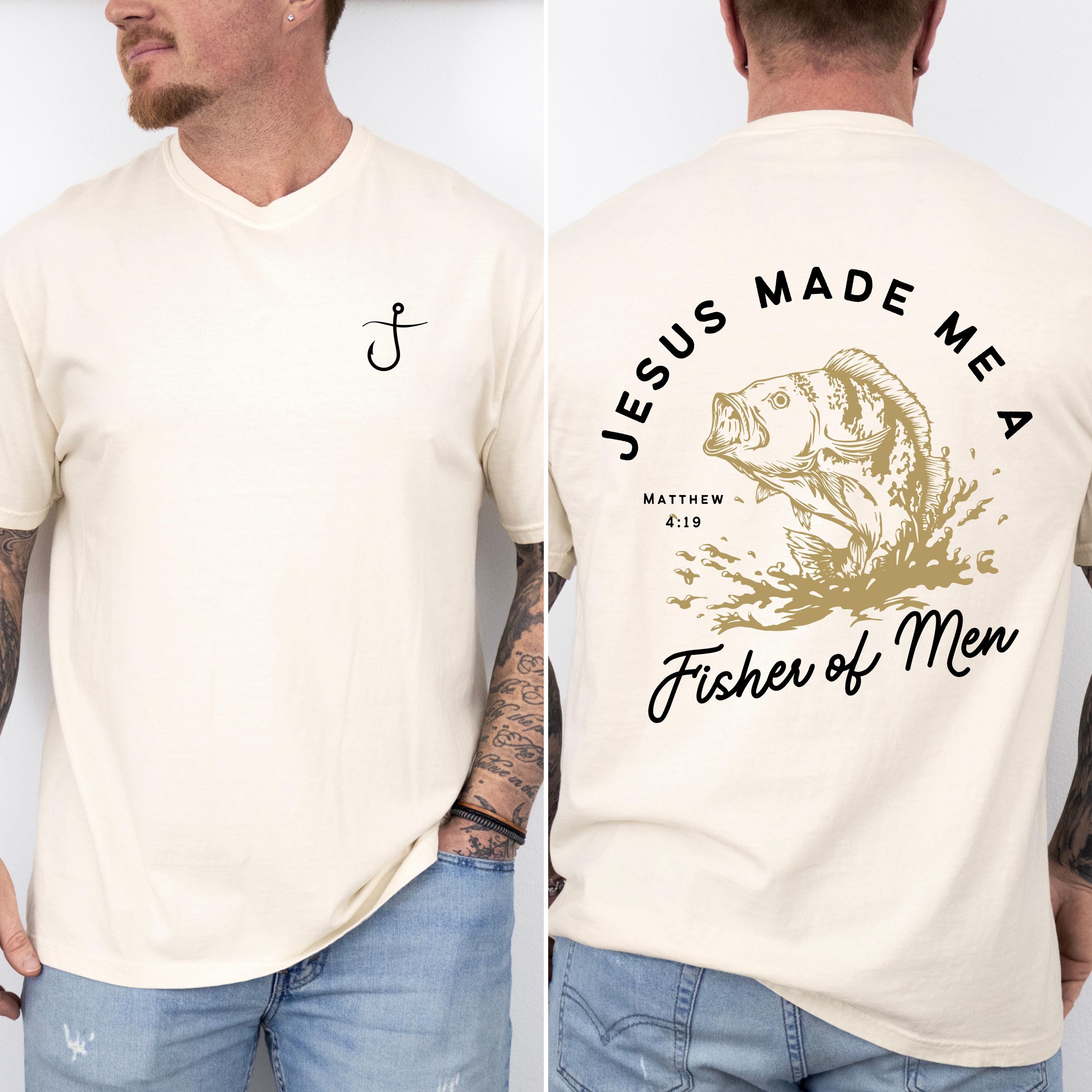 Christian Fishing Shirt, Fisher of Men Shirt, Christian Dad Shirt ...