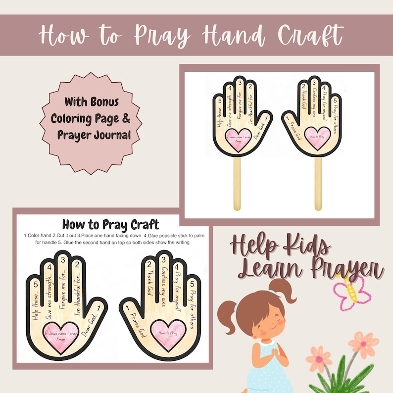 Teaching Kids to Pray, Prayer Activity, Sunday School Lesson on Prayer ...