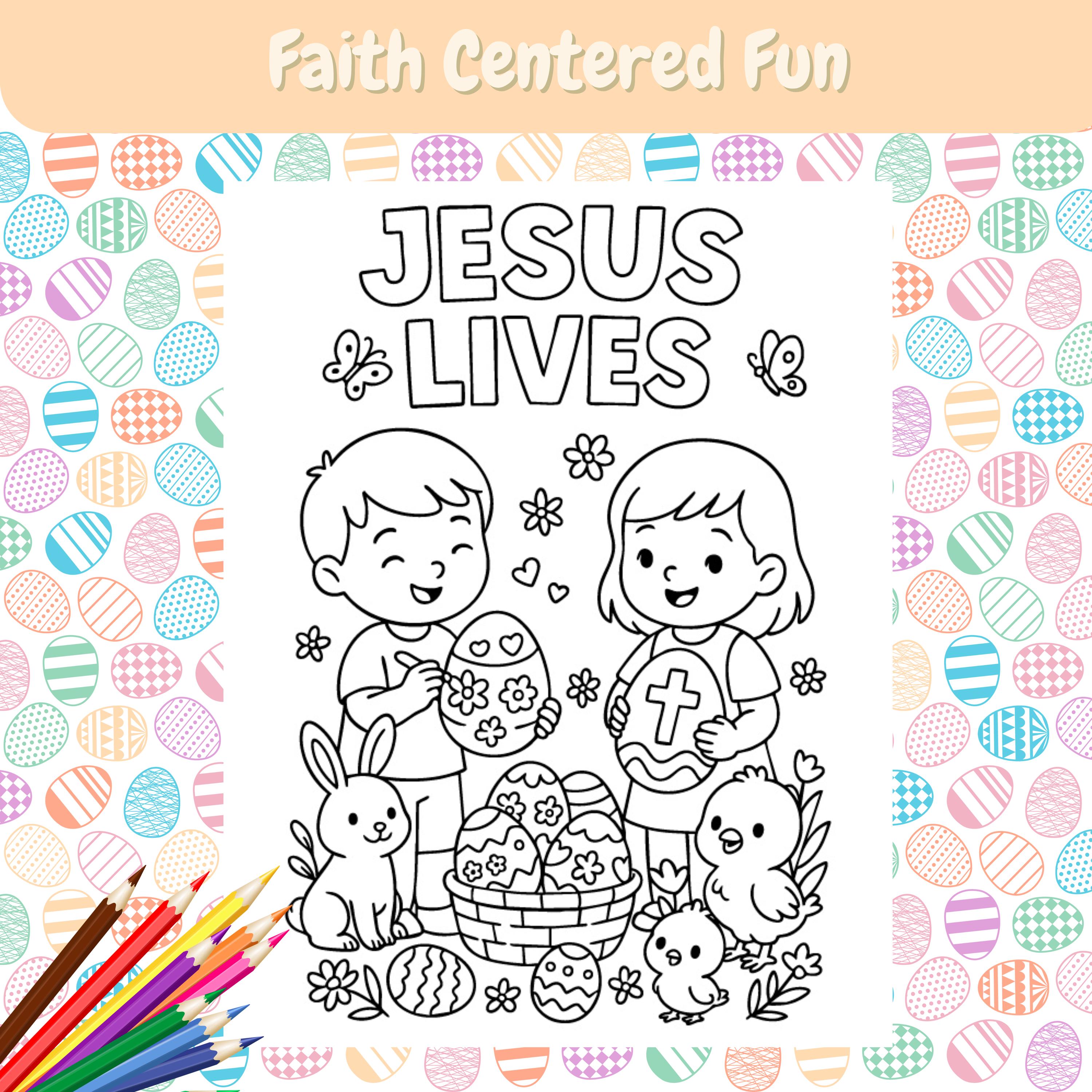 15 Easter Coloring Pages, Sunday School Activity, Easter Printable ...