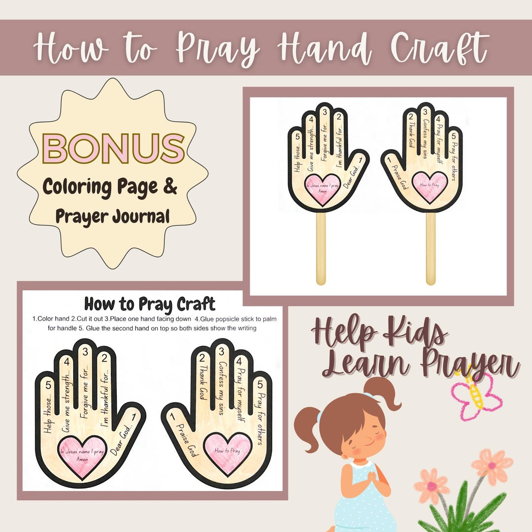 Teaching Kids to Pray, Prayer Activity, Sunday School Lesson on Prayer ...