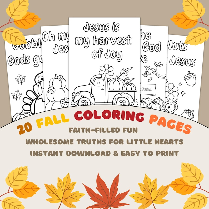 Christian Fall Coloring Sheet, Sunday School Coloring Pages, Christian ...
