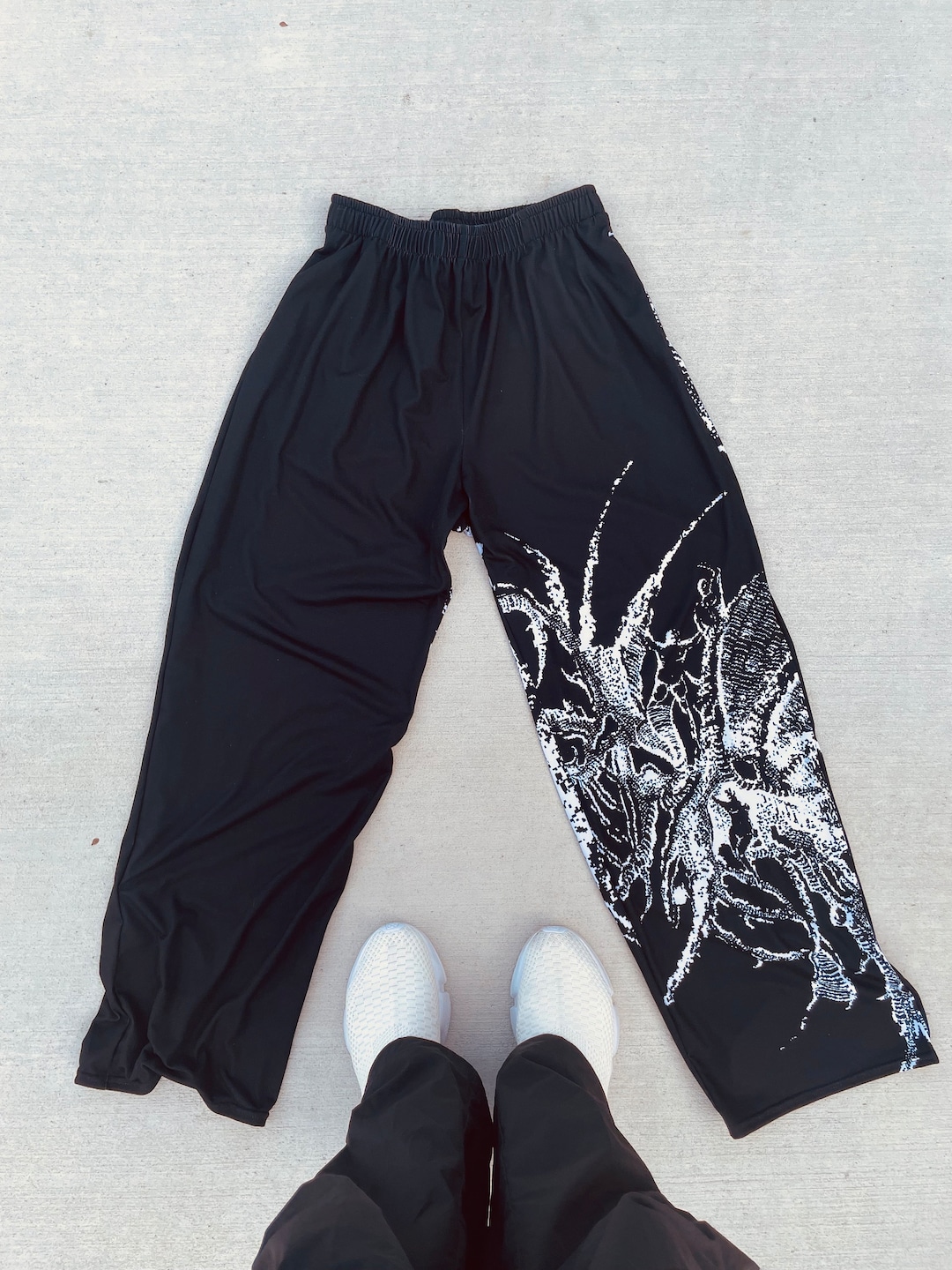 The Maneater Cybersigil/aggrogoth Wide Leg Sweatpants - Etsy